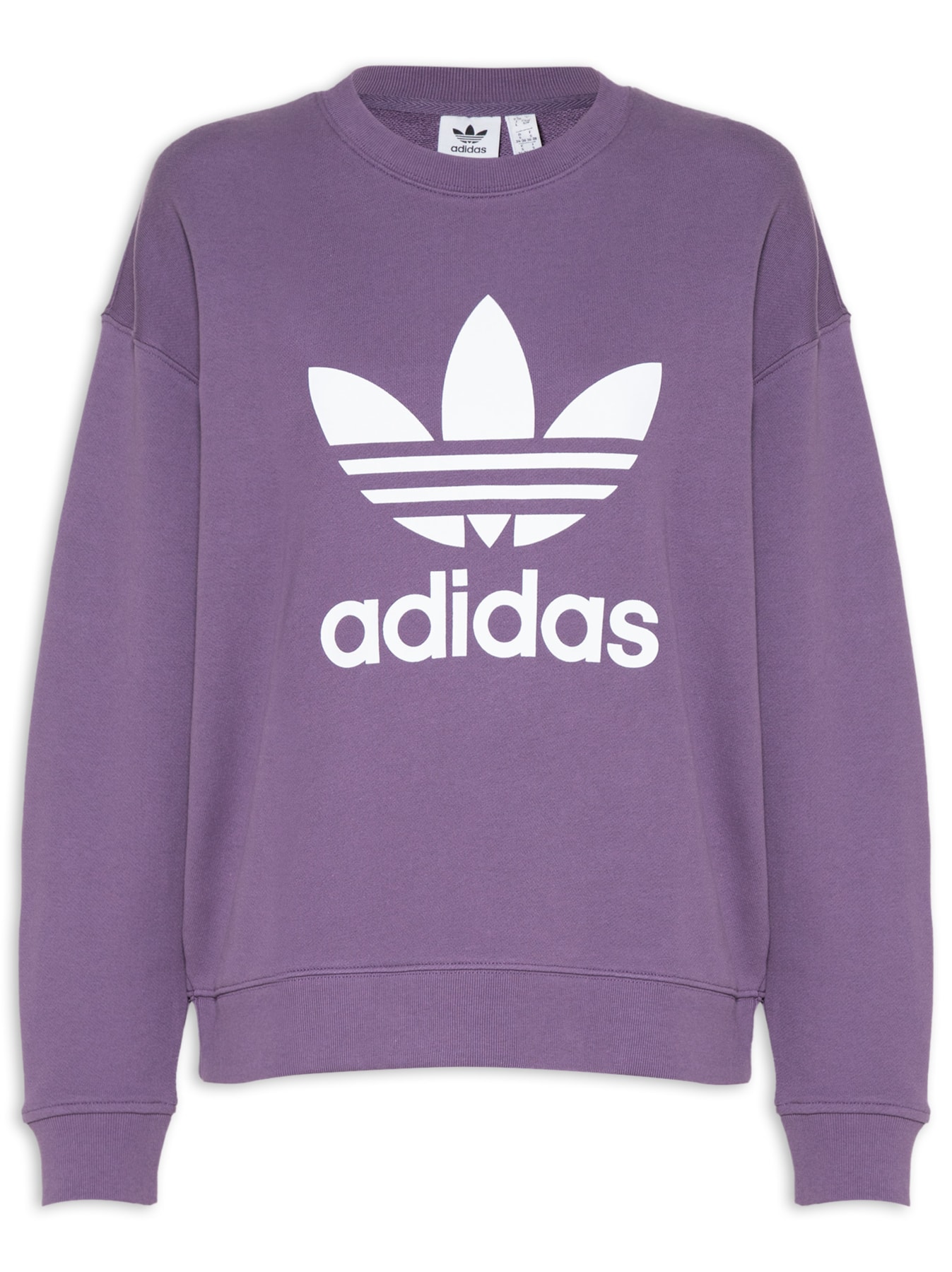 Blusa Feminina Trefoil Crew - Roxo - Shop2gether