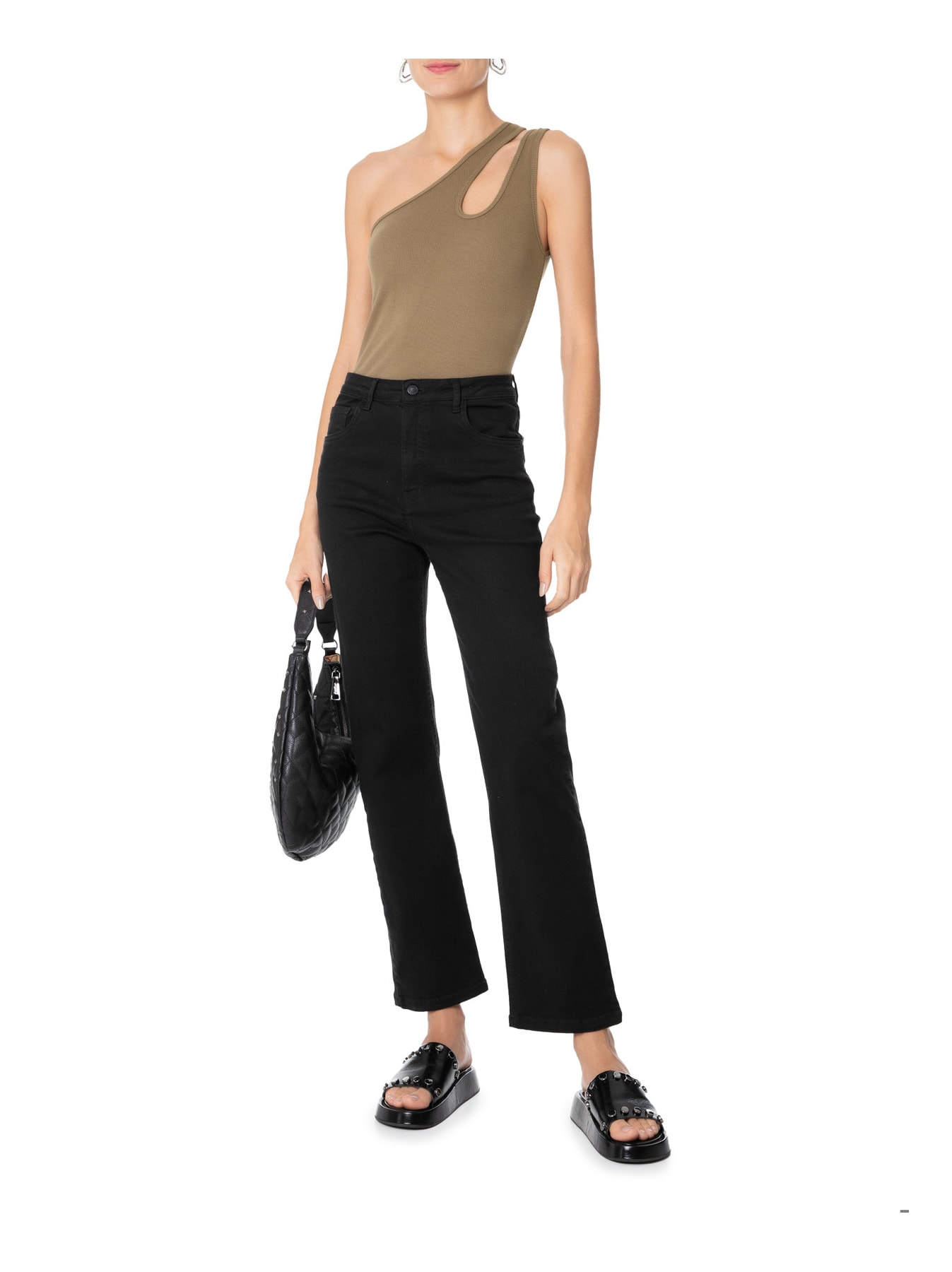 Body Com Recorte Canelado - Marrom - Shop2gether