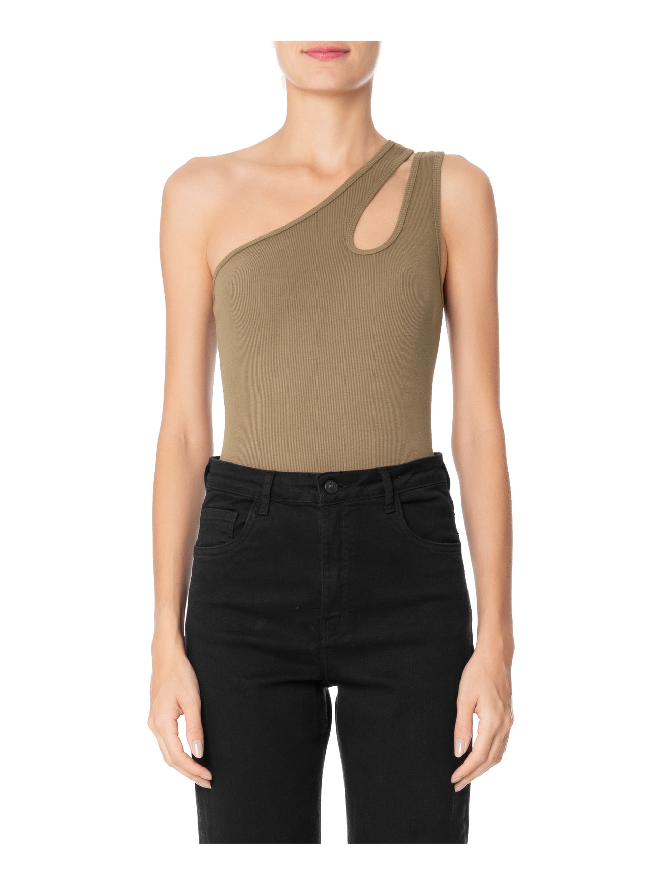 Body Com Recorte Canelado - Marrom - Shop2gether