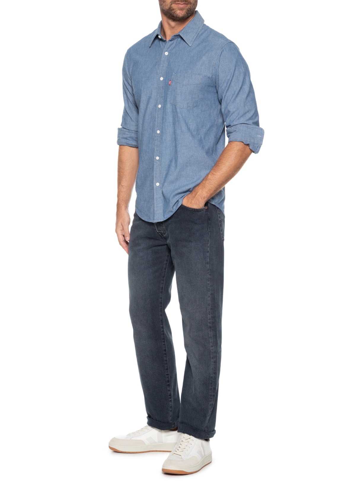 Levi's - Calça Masculina Jeans 501® Original Fit - Azul