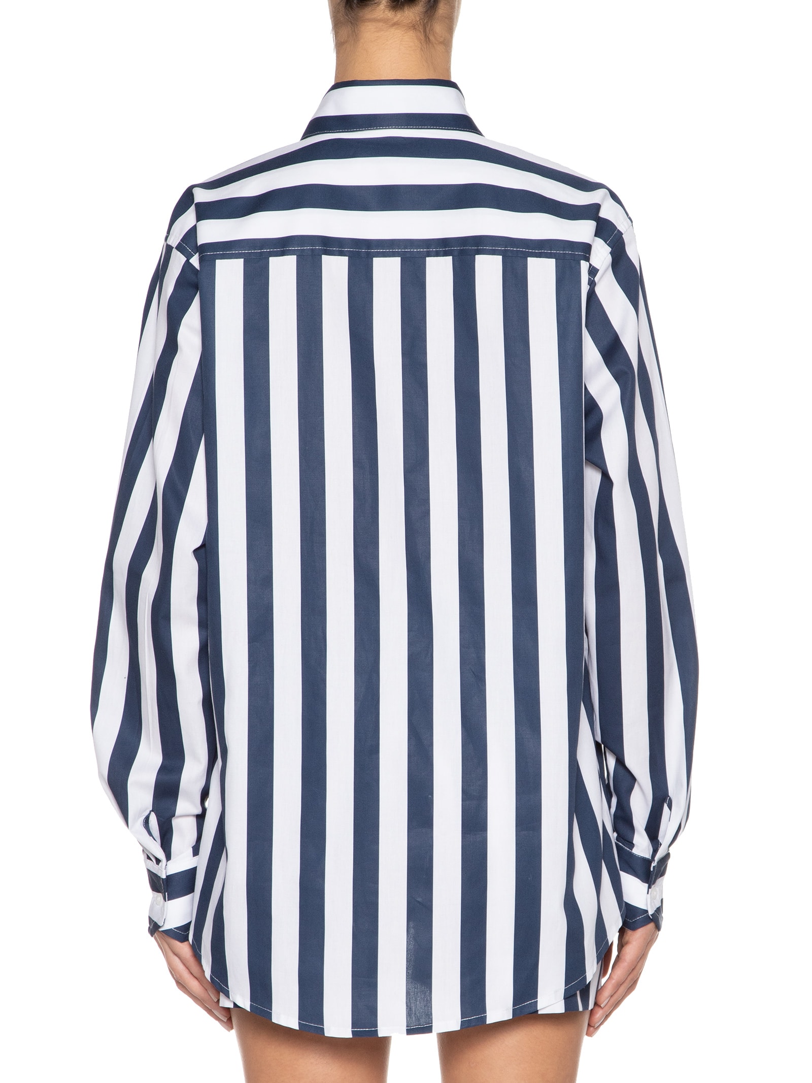 Camisa Feminina Listra Grossa - Azul - Shop2gether