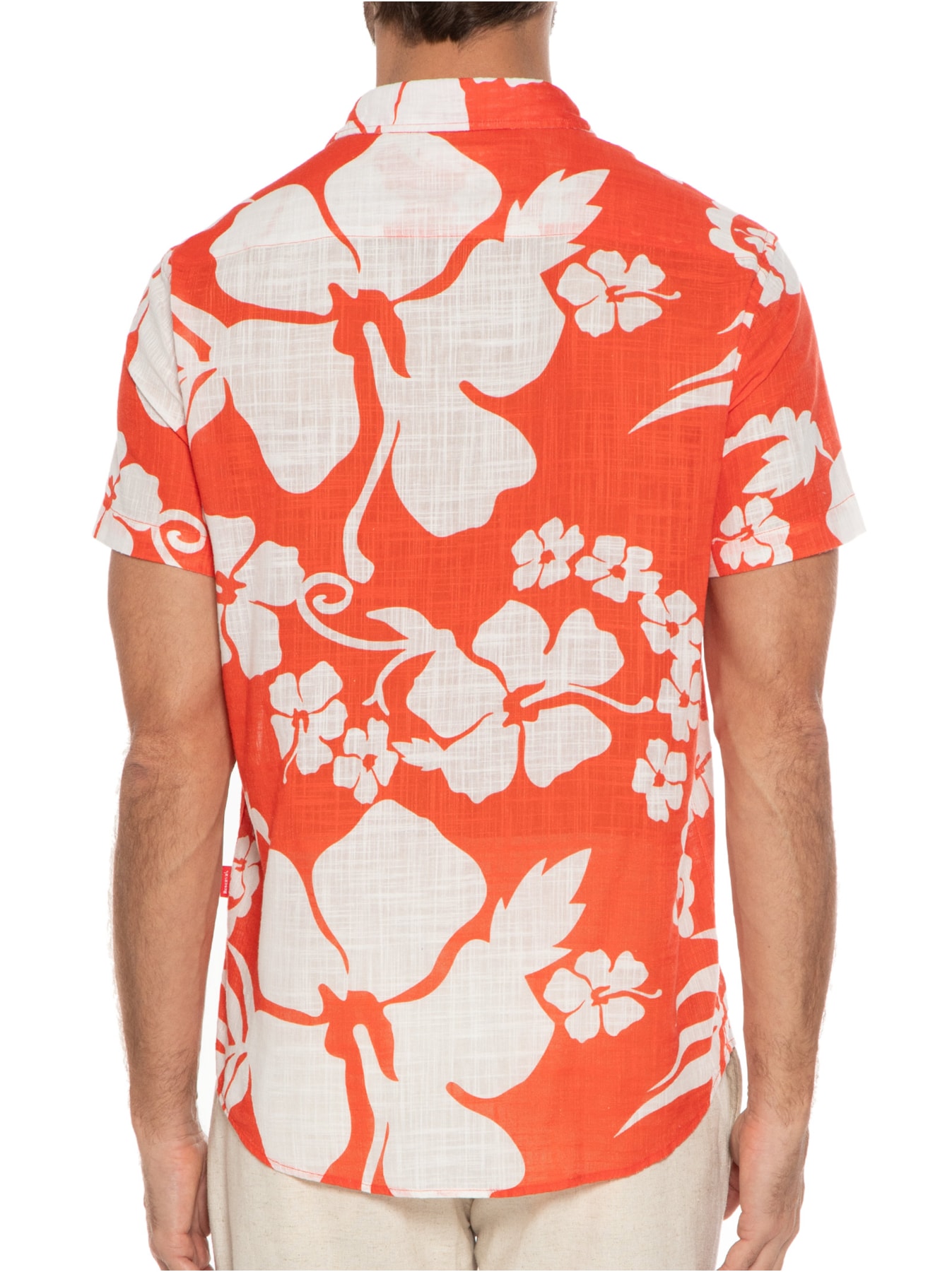 Camisa Masculina Estampada Hibísco Mahalo Hame - Vermelho - Shop2gether