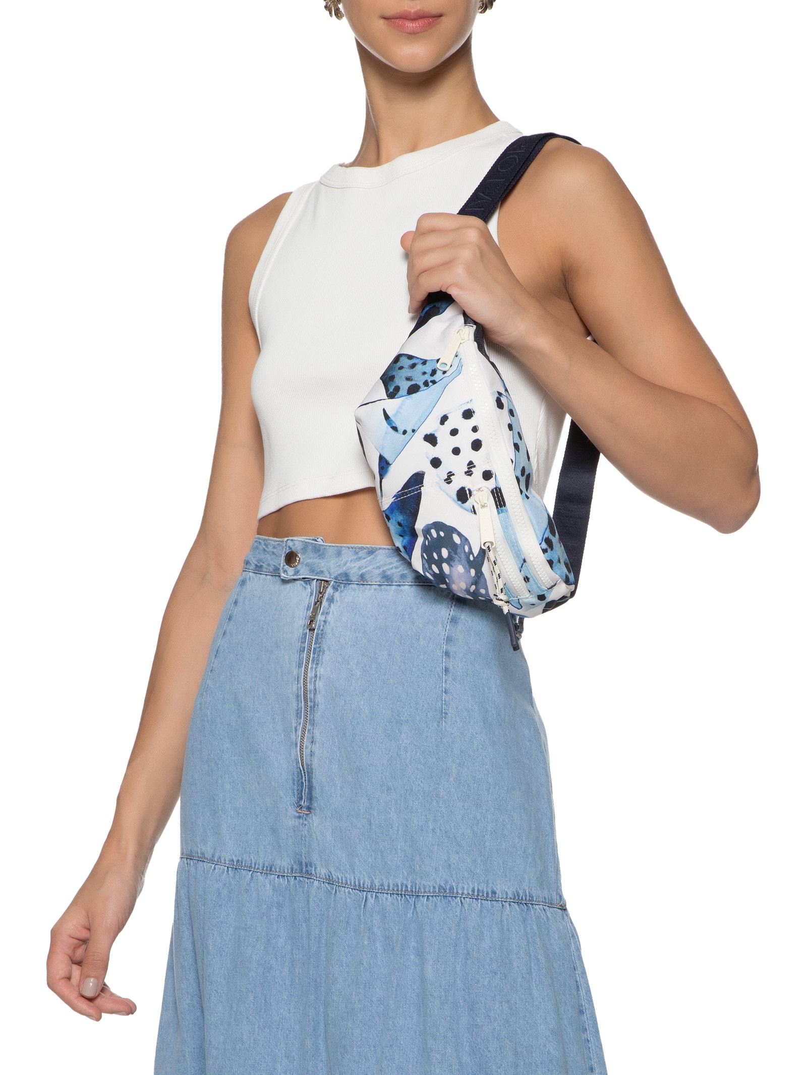 Pochete Feminina Farmete Arraia Poá - Azul - Shop2gether