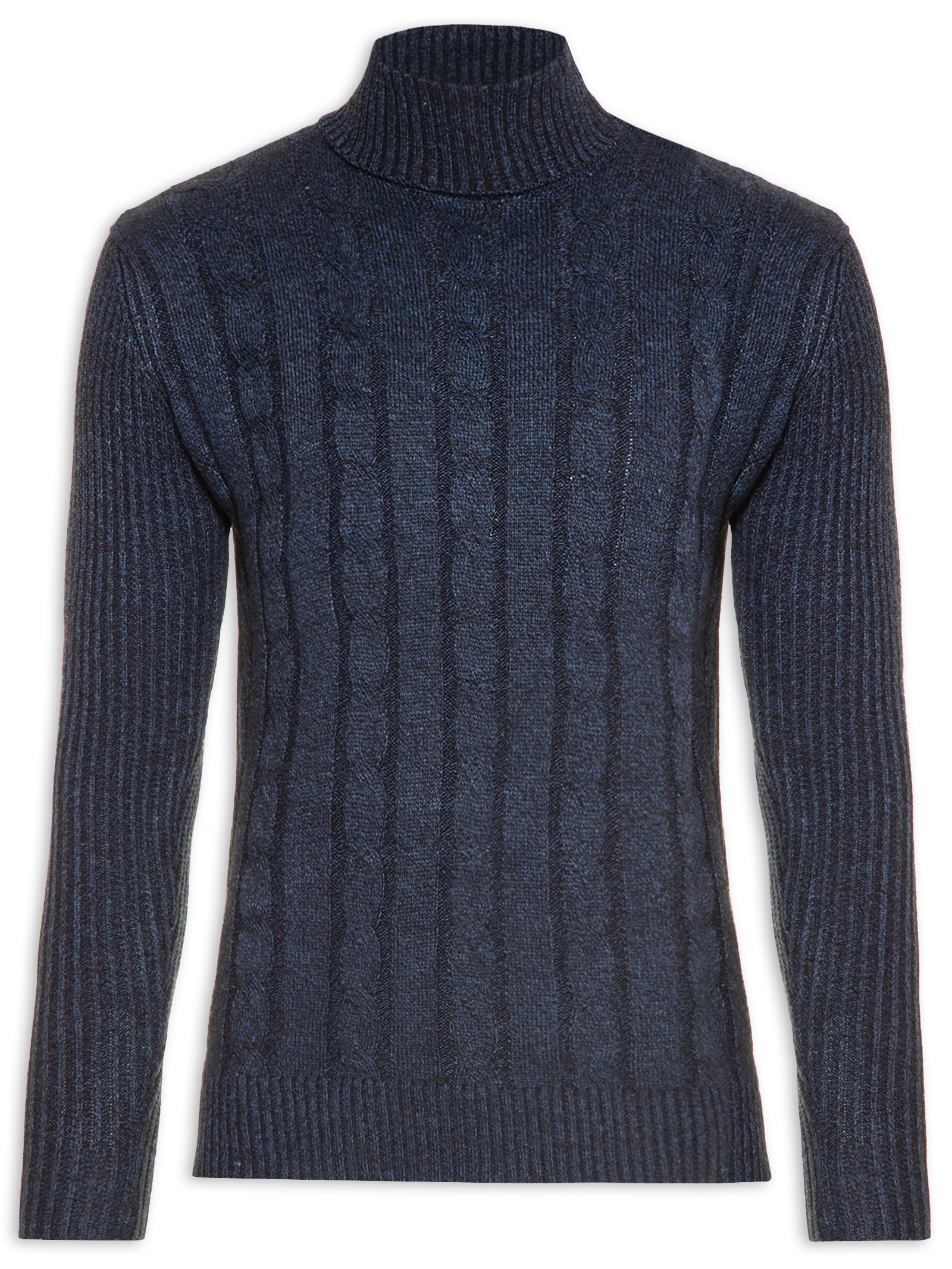 Suéter Masculino Gola Rulê - Azul - Shop2gether