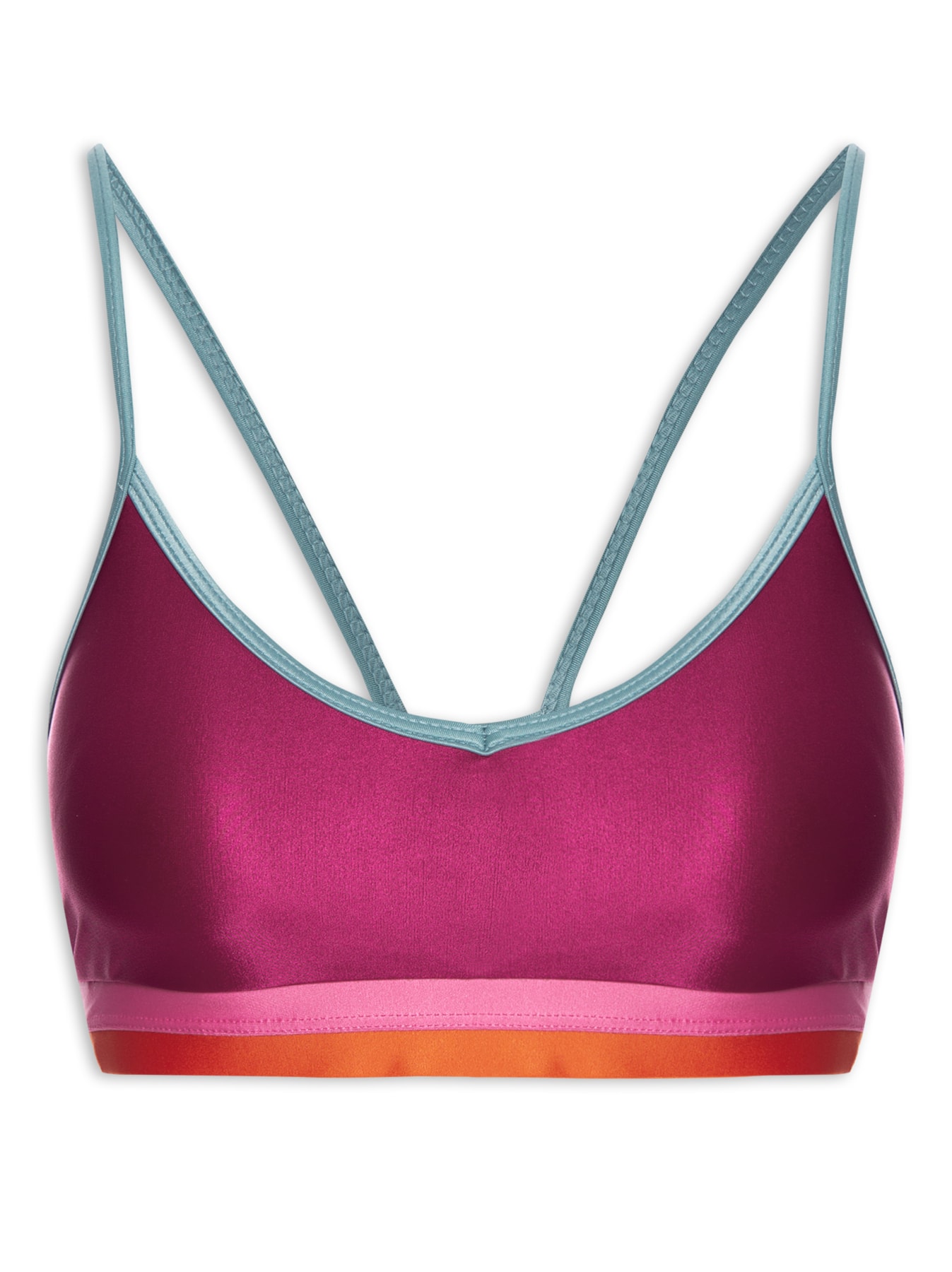 Top Alça Reta Liso Past - Vinho - Shop2gether