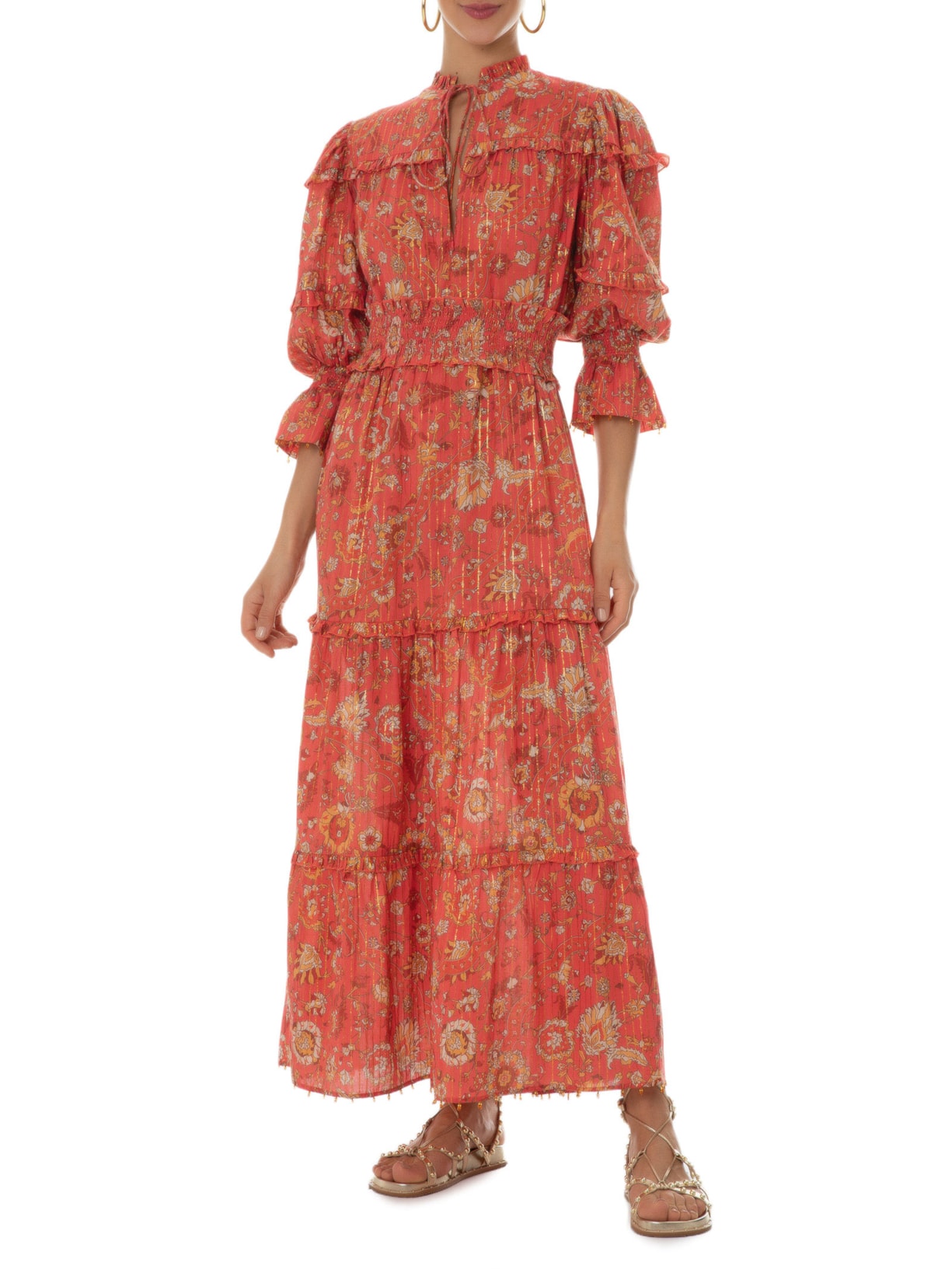 Vestido Ellen Manga - Bo.bô - Vermelho