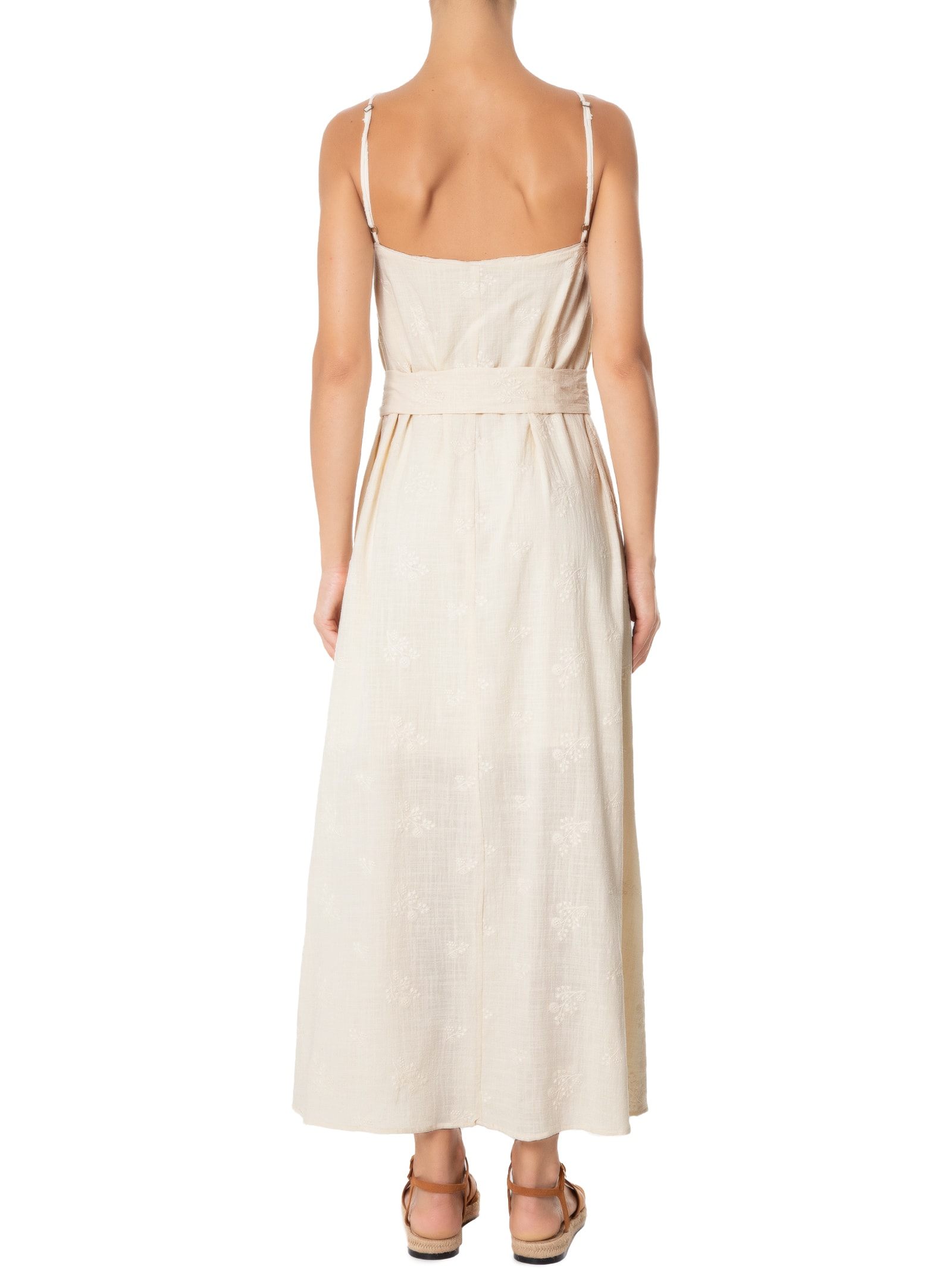 Vestido Longo Bordado Sigri - Bege - Shop2gether